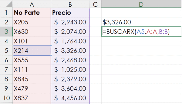 ¿Cómo utilizar la función BUSCARX / XLOOKUP en Excel?